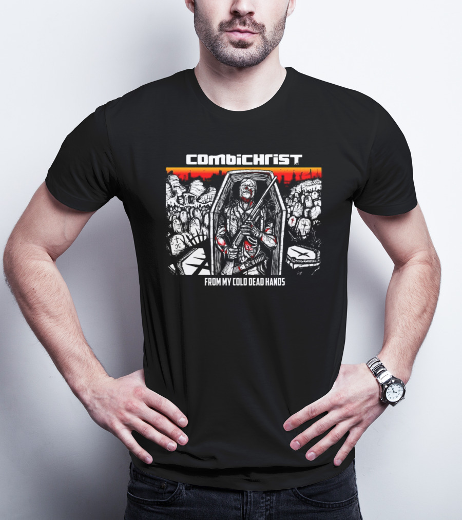 Combichrist From My Cold Dead Hands Zombie Apocalypse Graveyard Scene T-Shirt