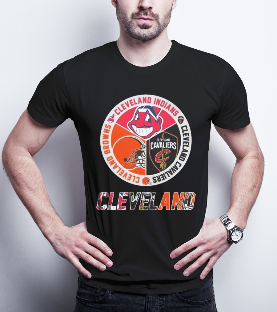 Cleveland Indians Cleveland Browns Cleveland Cavaliers Circle T-Shirt