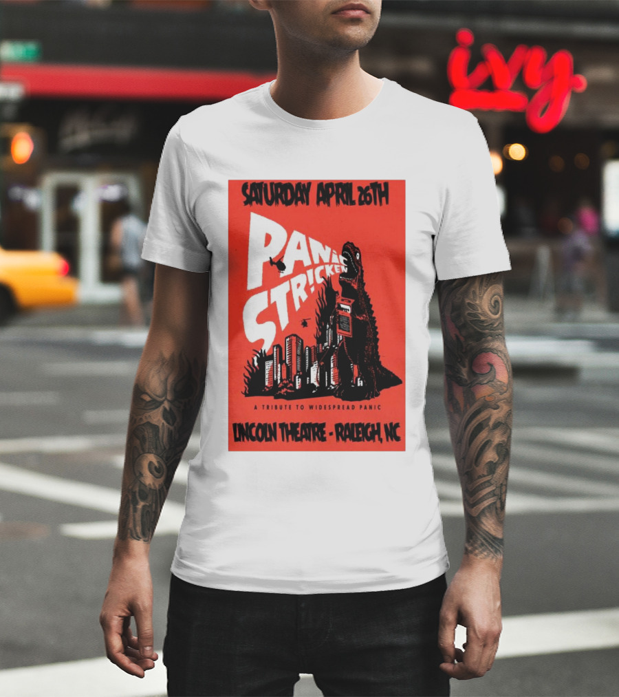 Saturday April 26th Panic Stricken A Tribute To Widespread Panic Lincoln Theatre Raleigh NC T-Shirt
