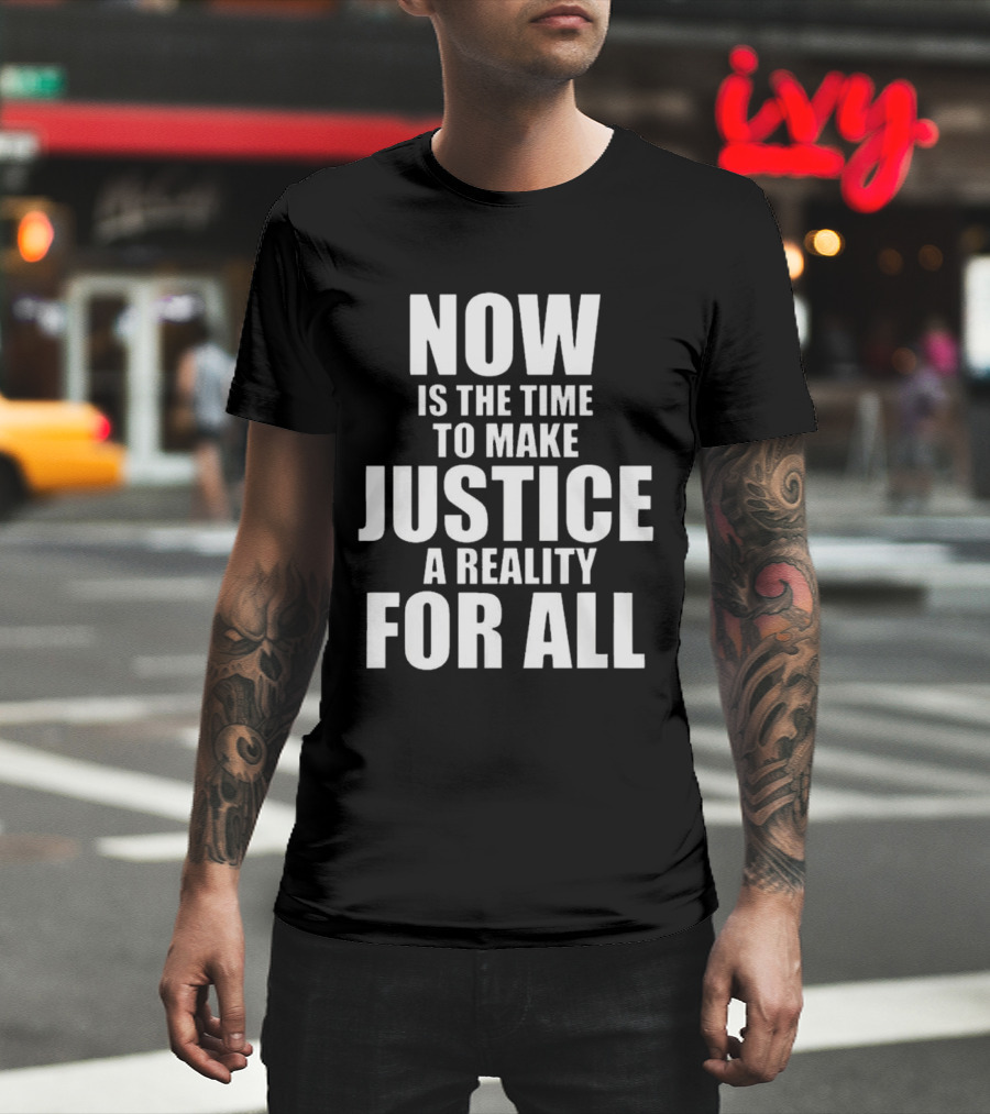 Dallas Mavericks X 2025 Martin Luther King Day Now Is The Time To Make Justice A Reality For All T-Shirt