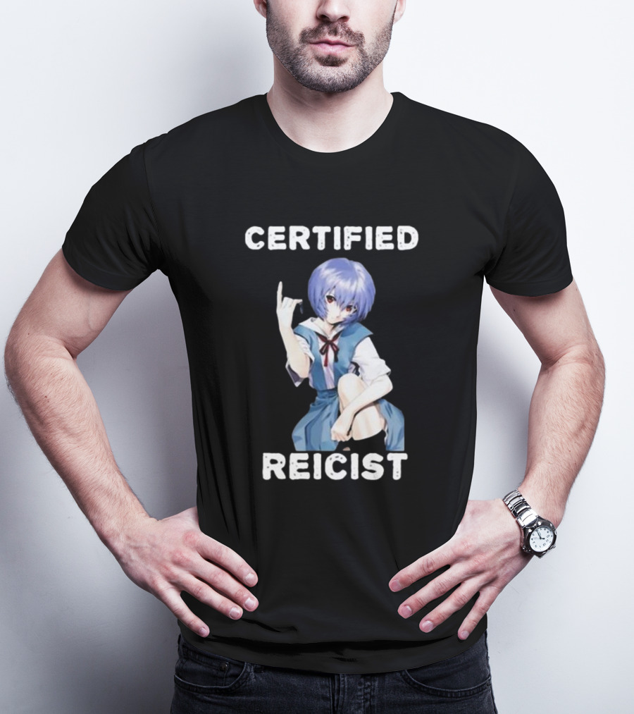 CERTIFIED REICIST REI AYANAMI EVA BLUE HAIR SCHOOL UNIFORM T-Shirt