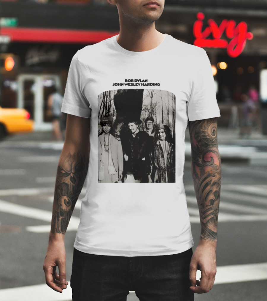 Bob Dylan John Wesley Harding Album Cover Image T-Shirt