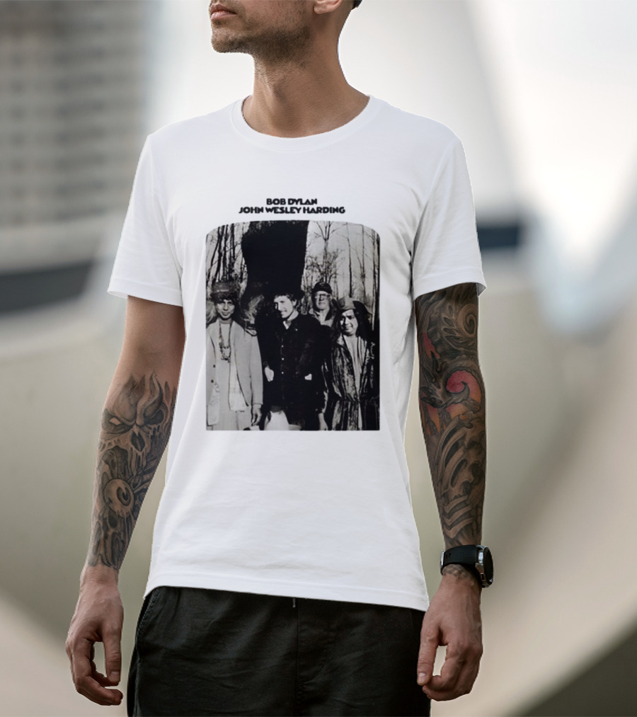 Bob Dylan John Wesley Harding Album Cover Image T-Shirt