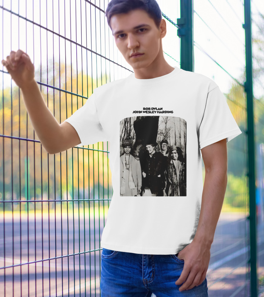 Bob Dylan John Wesley Harding Album Cover Image T-Shirt
