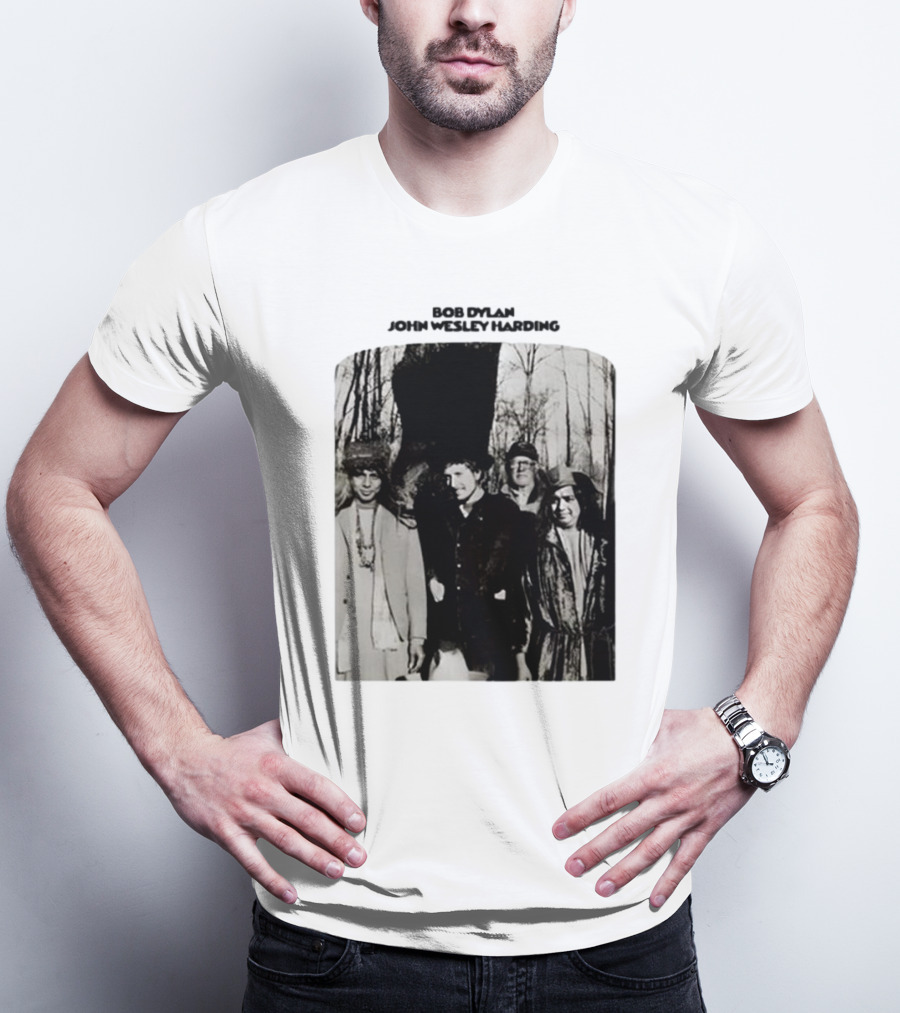 Bob Dylan John Wesley Harding Album Cover Image T-Shirt
