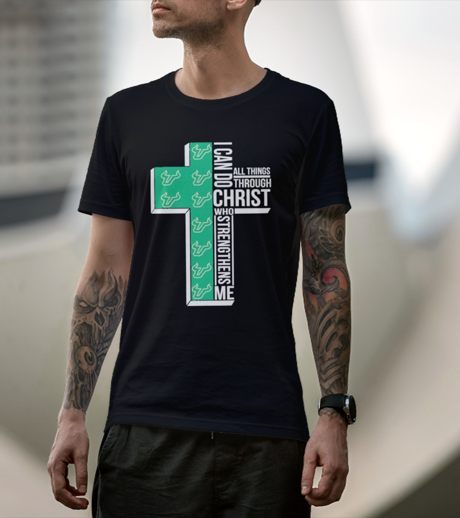 South Florida Bulls Christian Faith Empowerment With Cross T-Shirt