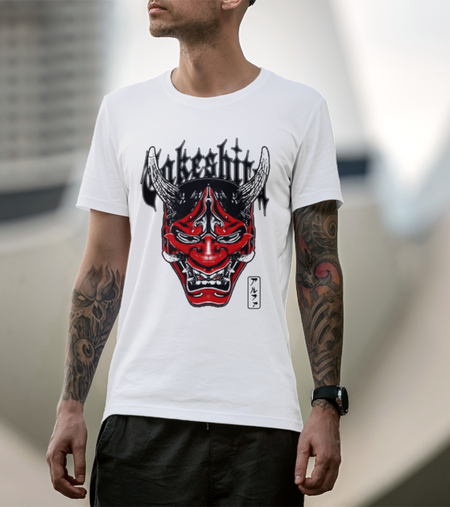 Konosuke Takeshita Demon Mask Alpha Kanji Triblend T-Shirt