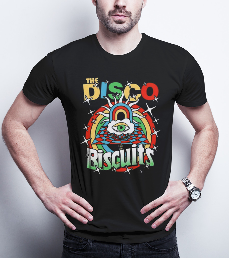 The Disco Biscuits Eye Pyramid Starburst NYE 2025 T-Shirt