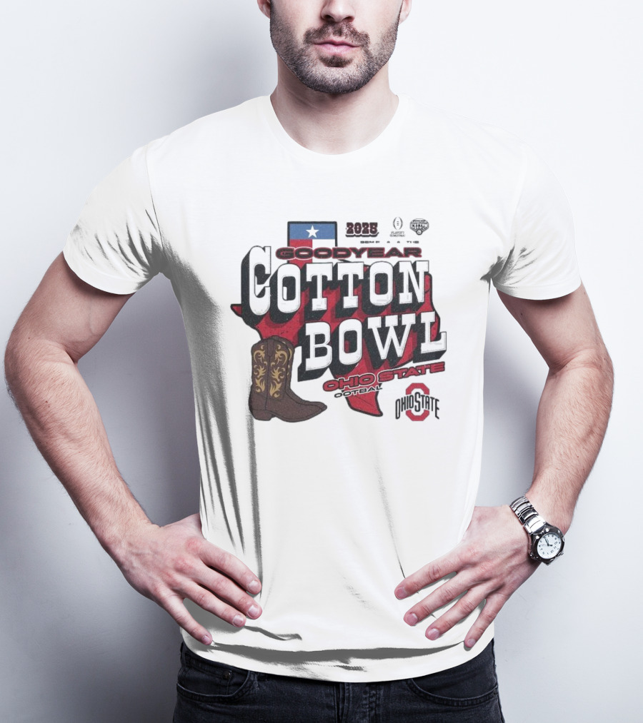 Ohio State 2025 Goodyear Cotton Bowl Classic Football Playoff Bound T-Shirt