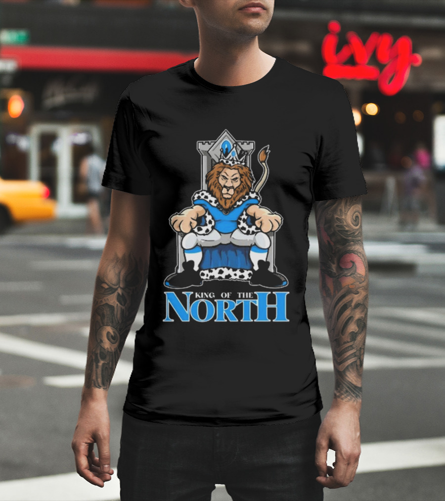 Detroit Lions King Of The North 2025 Lions Throne T-Shirt