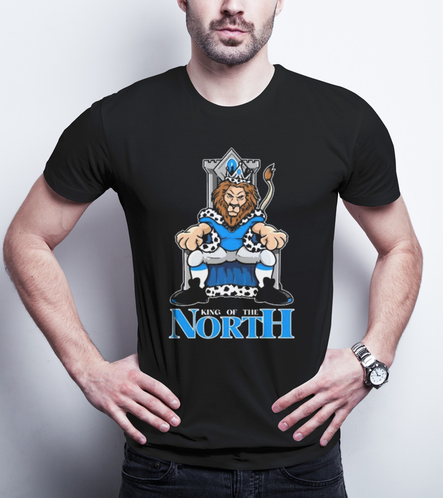 Detroit Lions King Of The North 2025 Lions Throne T-Shirt