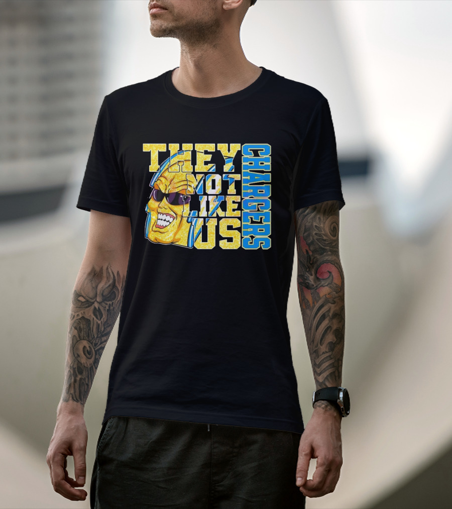 Los Angeles Chargers Glitter They Not Like Us 2025 T-Shirt