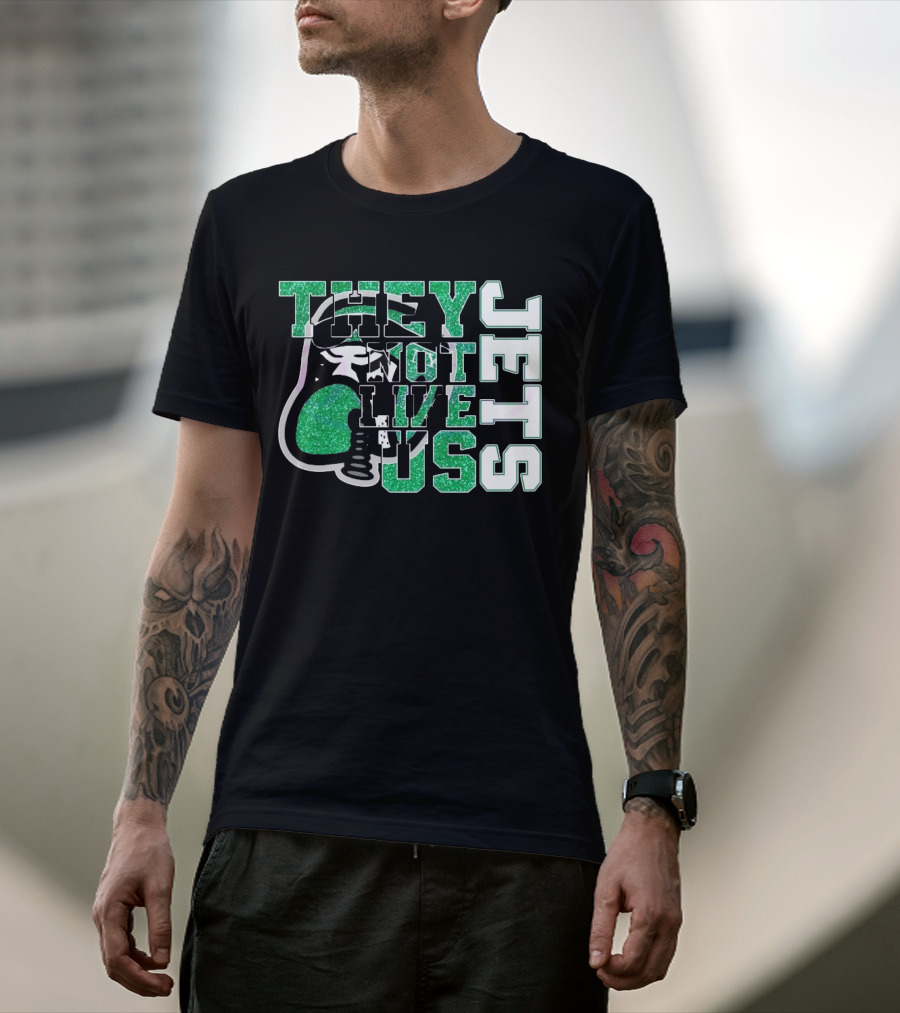 They Not Like Us Glitter New York Jets 2025 T-Shirt