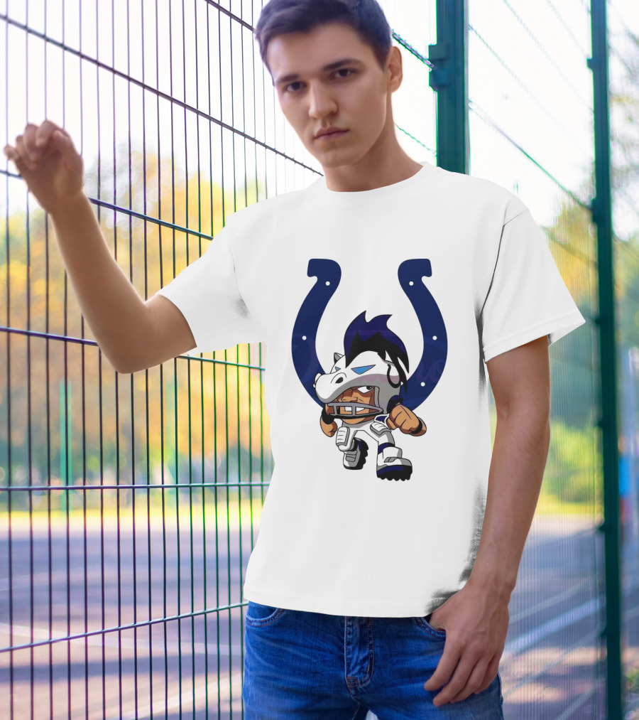 Indianapolis Colts Rush Zone NFL Character 2025 T-Shirt
