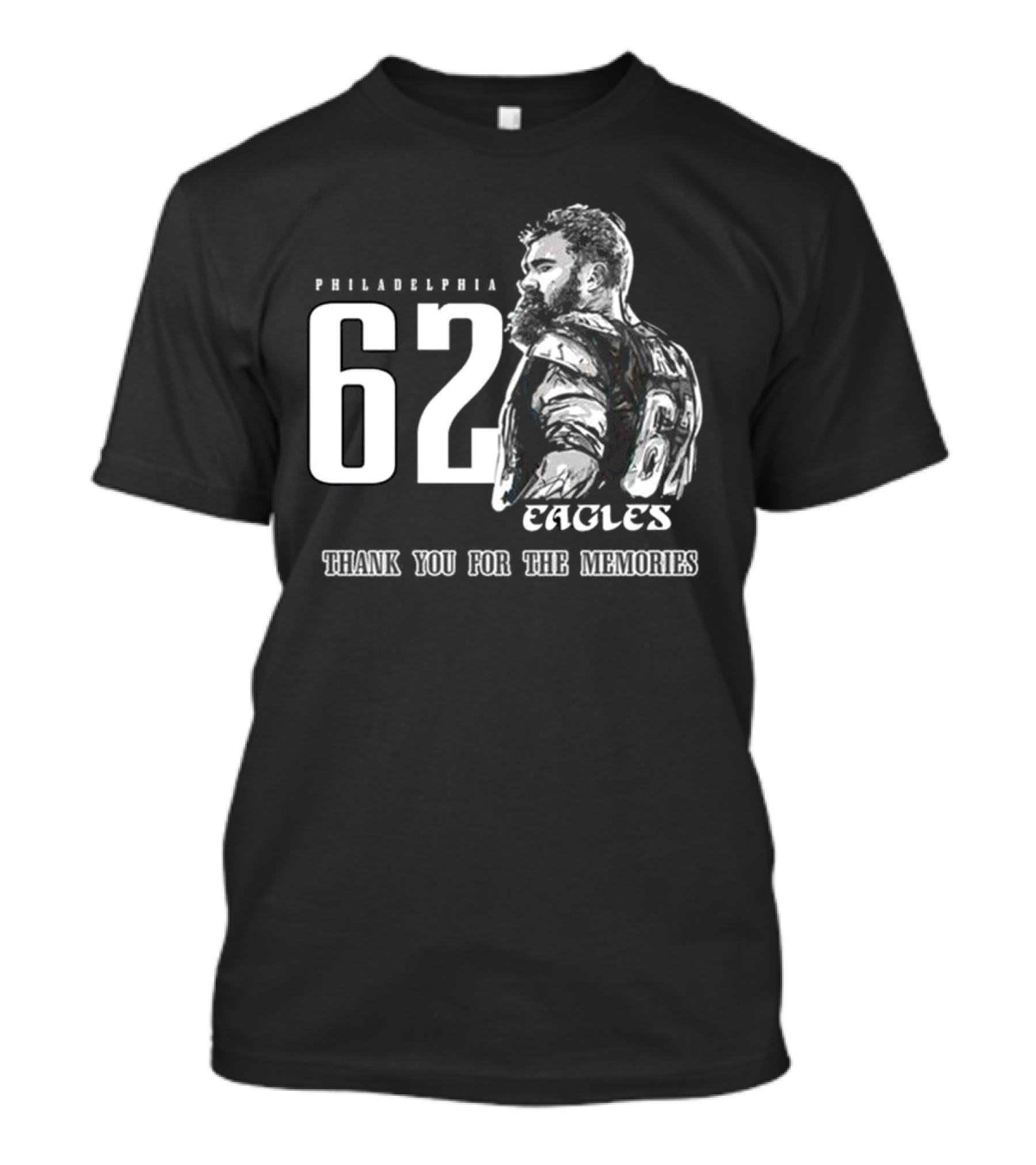 Philadelphia Eagles 62 Jason Kelce Thank You For The Memories Signature 2025 T-Shirt
