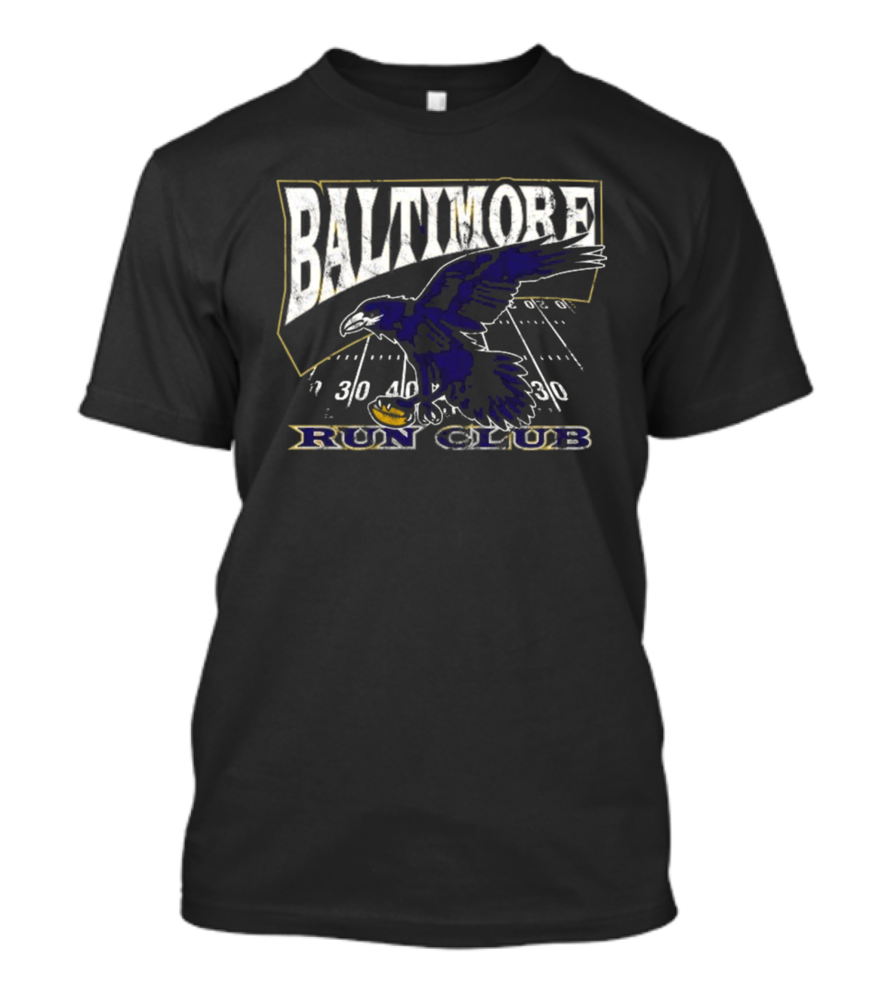 Baltimore Ravens Run Club Football Field T-Shirt