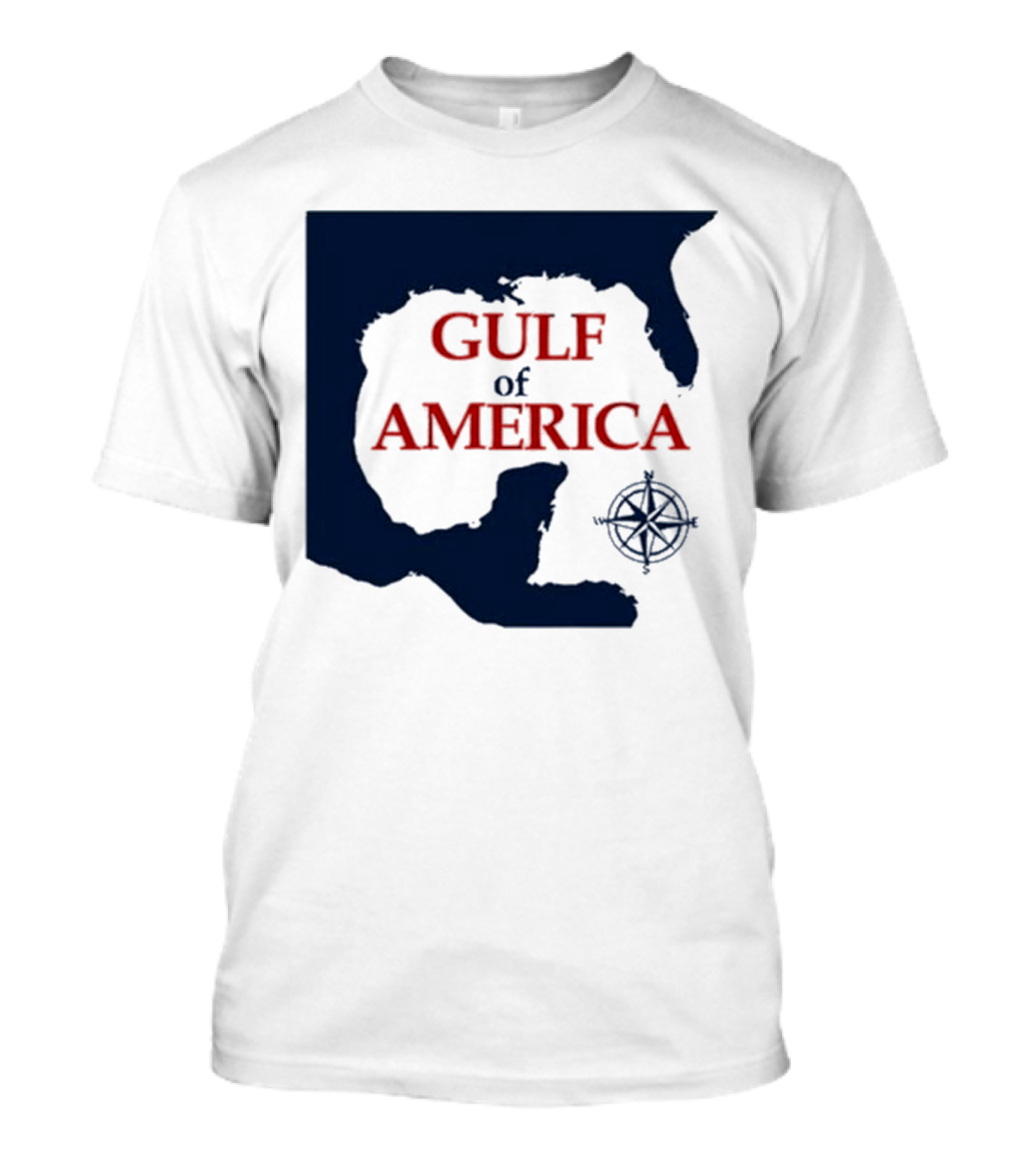 Gulf Of America Map Mark Kaye Compass T-Shirt