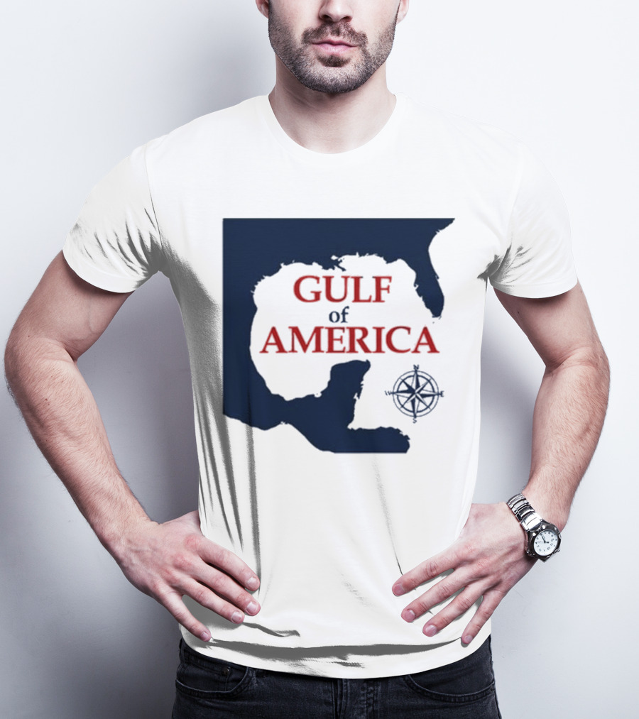 Gulf Of America Map Mark Kaye Compass T-Shirt