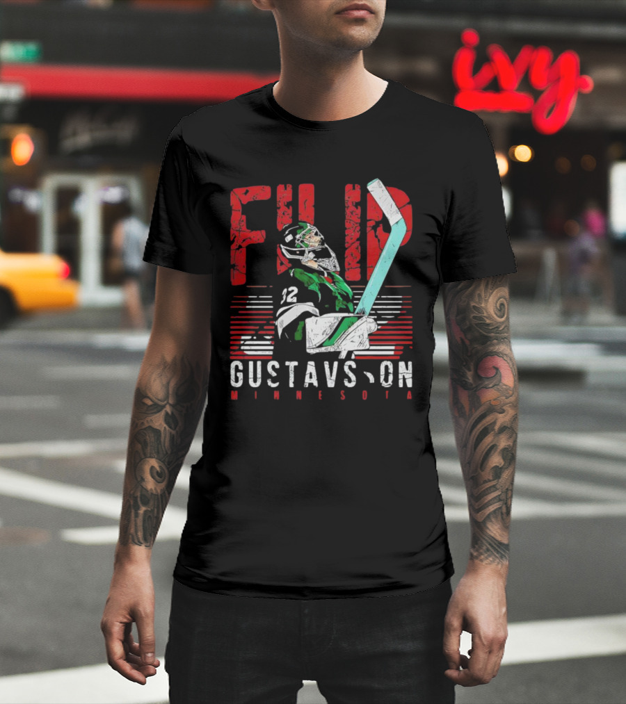 Filip Gustavsson Minnesota Vintage Hockey Player NHL Wild T-Shirt