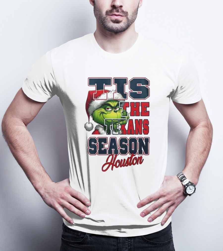 Houston Texans Merry Christmas The Grinch Tis The Texans Season T-Shirt