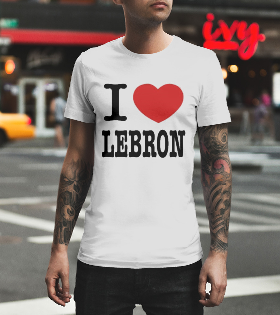 I Love LeBron Heart T-Shirt