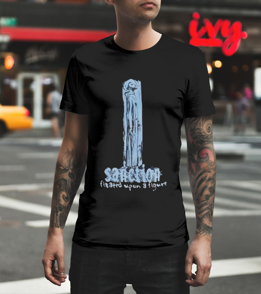 Sanction Fixated Upon A Figure 2025 Blue Monochrome T-Shirt