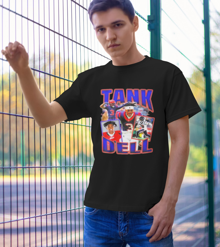 Tank Dell Football Triple Threat Texans Player Highlights T-Shirt