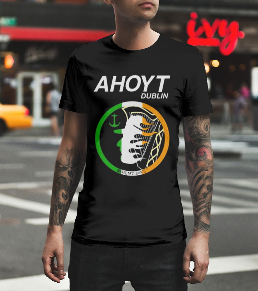 AHOYT Dublin Anchor Emblem Irish Tricolor T-Shirt