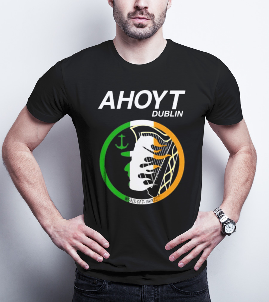 AHOYT Dublin Anchor Emblem Irish Tricolor T-Shirt