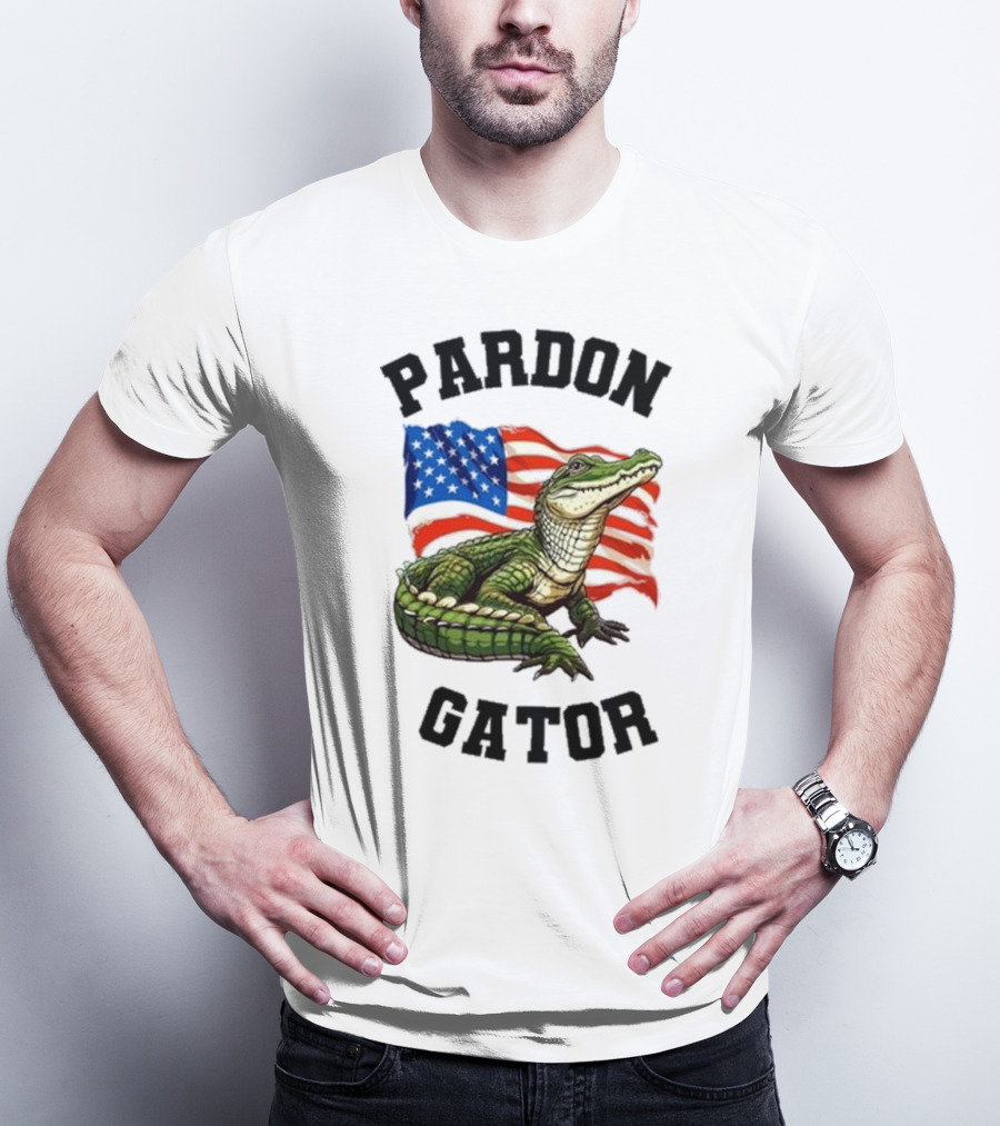 Pardon Gator American Flag Constitutional Gator T-Shirt