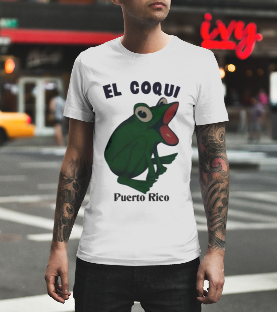 Dios Bunny El Coqui Puerto Rico Frog T-Shirt