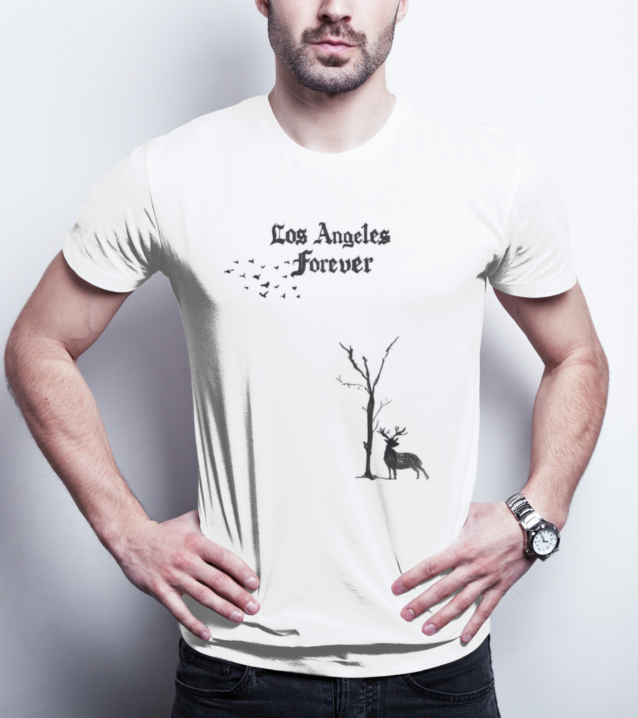 Los Angeles Forever Birds Flying Tree Deer Hila Klein Dedication T-Shirt