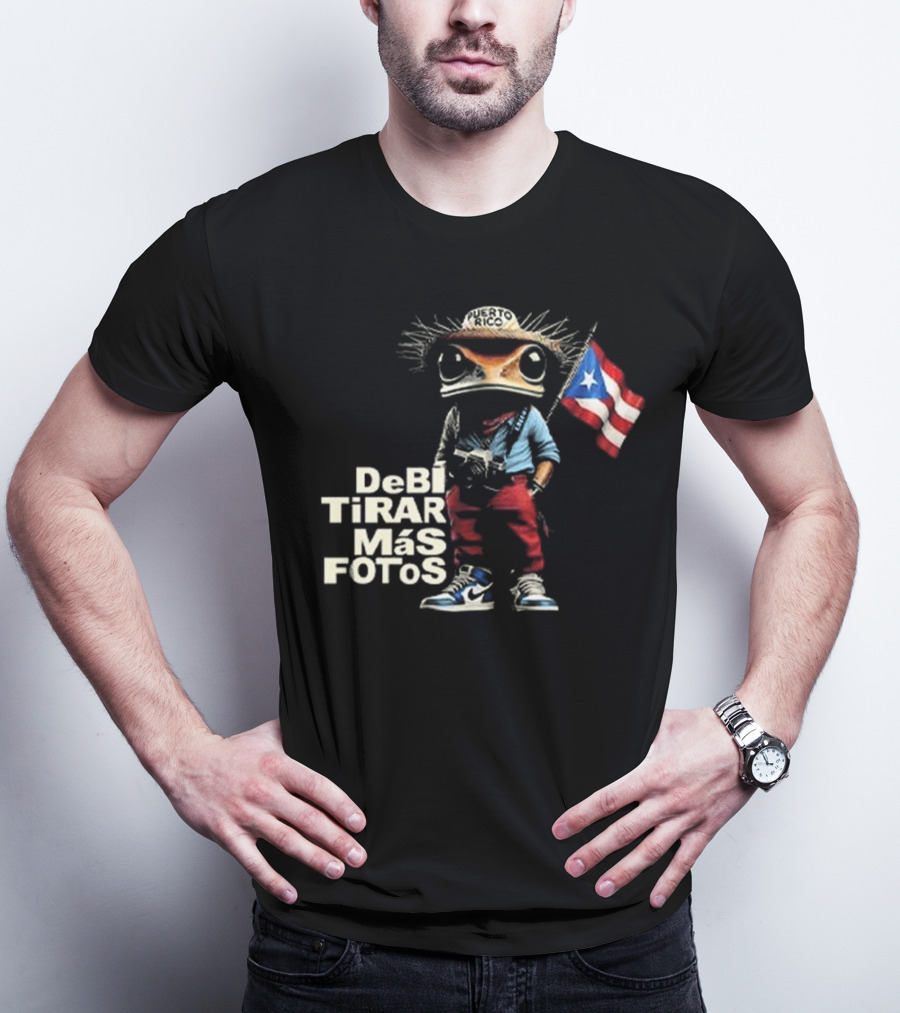 DeBi TiRAR Más FoTOs Puerto Rico Flag Frog Character Shoes T-Shirt