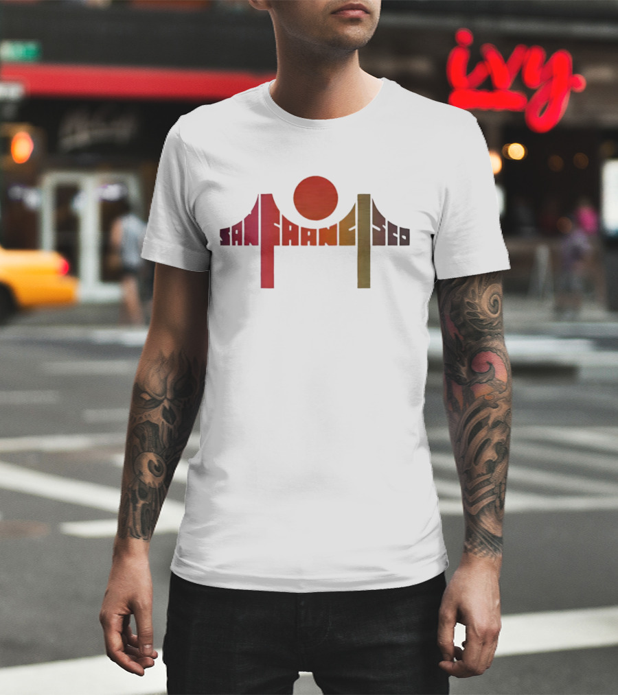 Death Proof Arlene San Francisco Golden Gate Bridge Sun T-Shirt