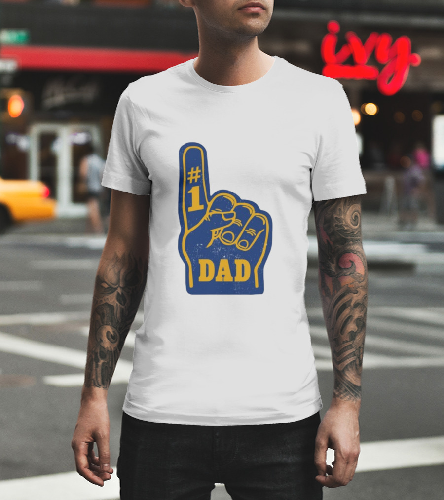 #1 Dad Foam Finger Sports Fan Tribute T-Shirt