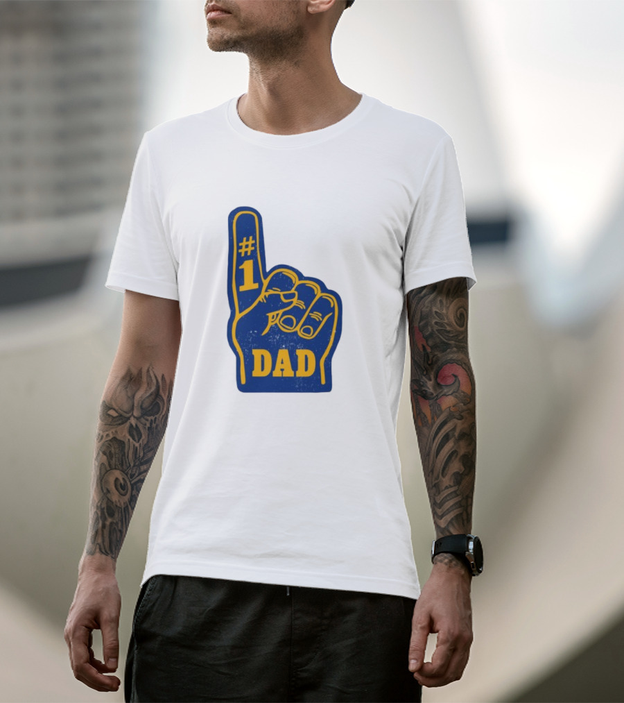 #1 Dad Foam Finger Sports Fan Tribute T-Shirt