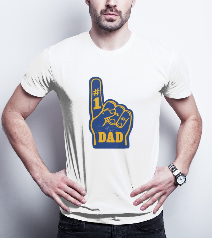 #1 Dad Foam Finger Sports Fan Tribute T-Shirt