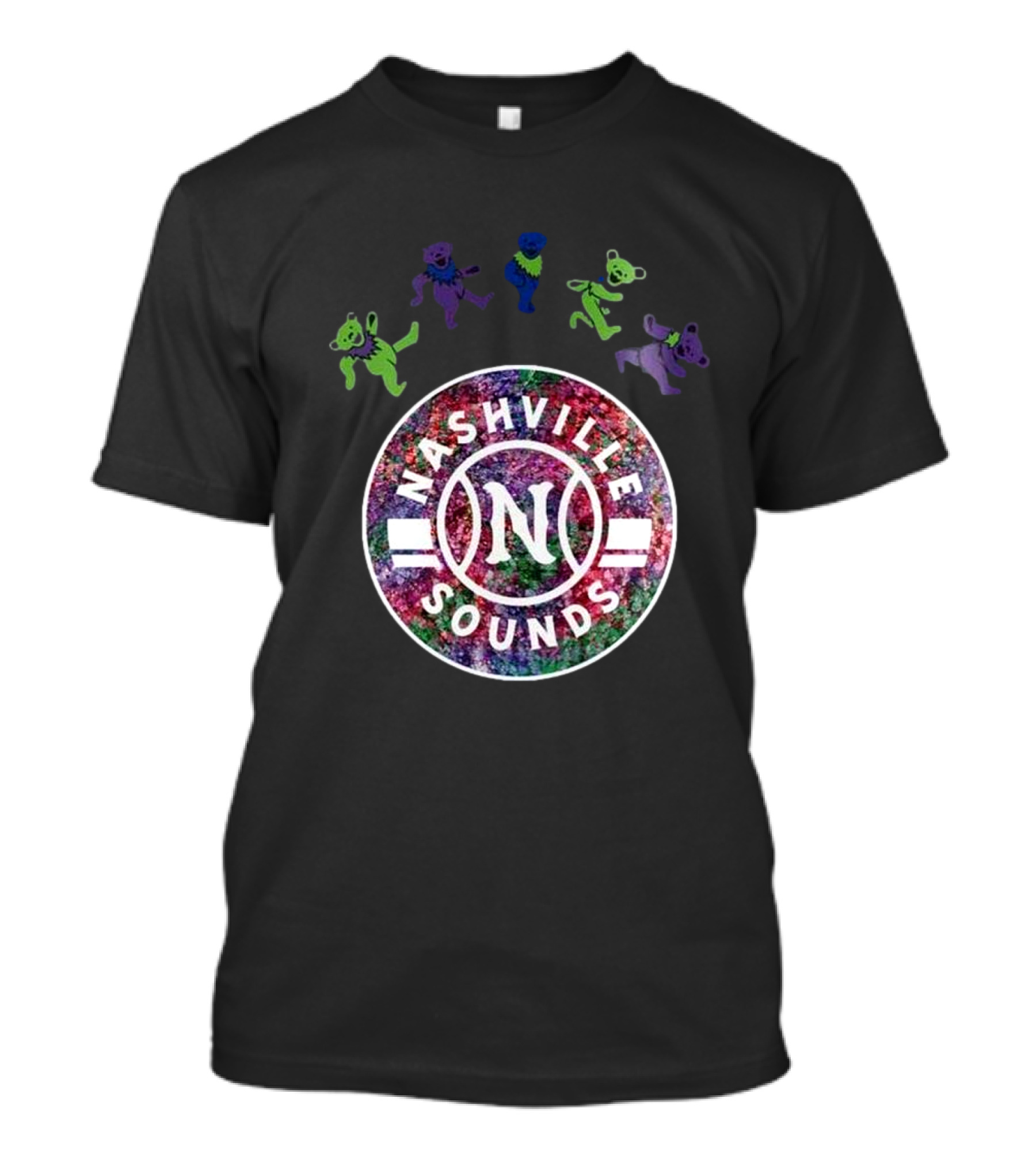 Nashville Sounds Grateful Dead Dancing Bears Baseball 2025 T-Shirt