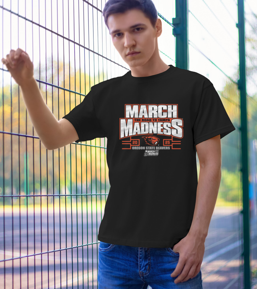 Oregon State Beavers March Madness The Road To Tampa College Sports 2025 T-Shirt