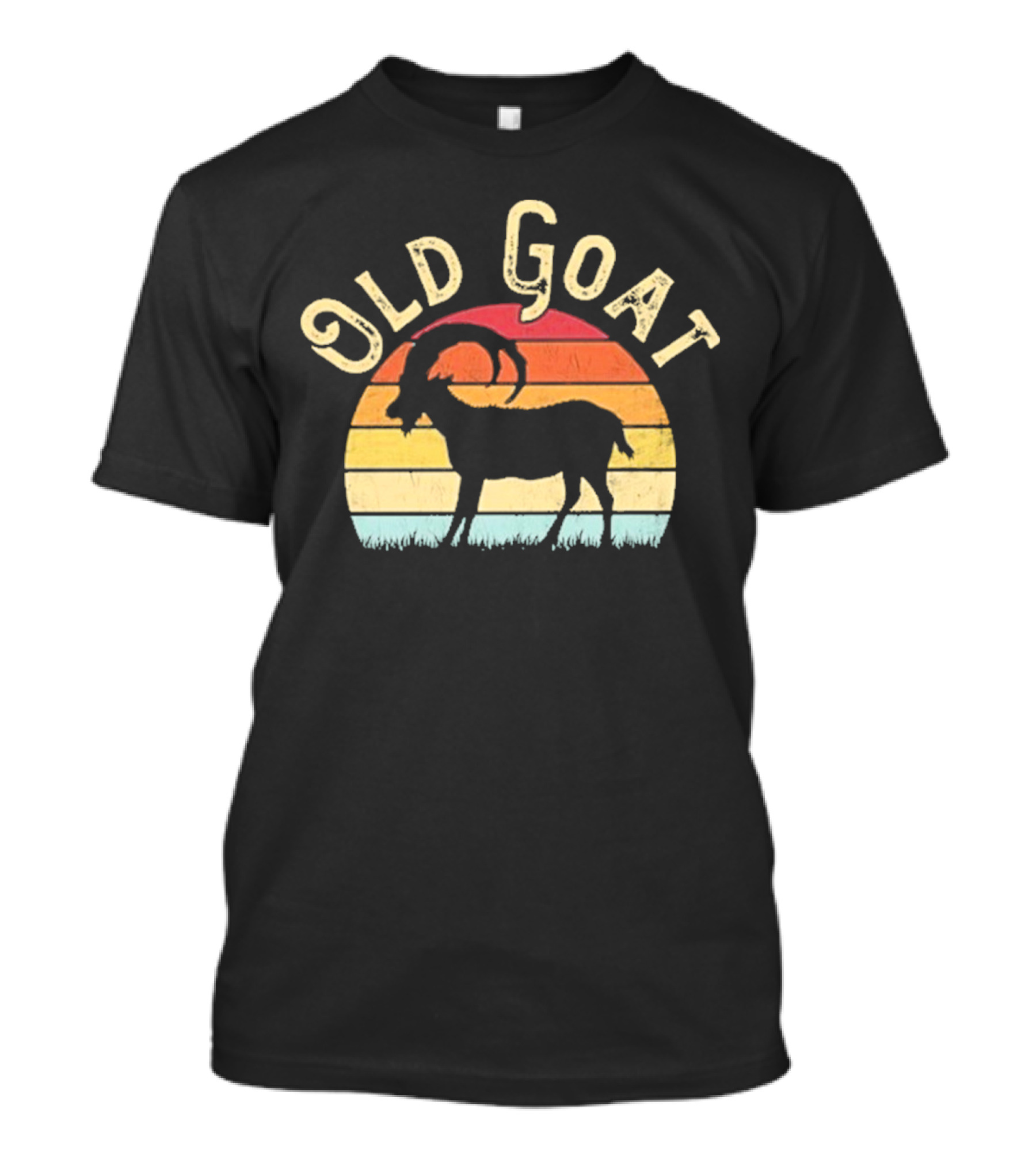 Old Goat Vintage Sunset Silhouette Retro Style T-Shirt