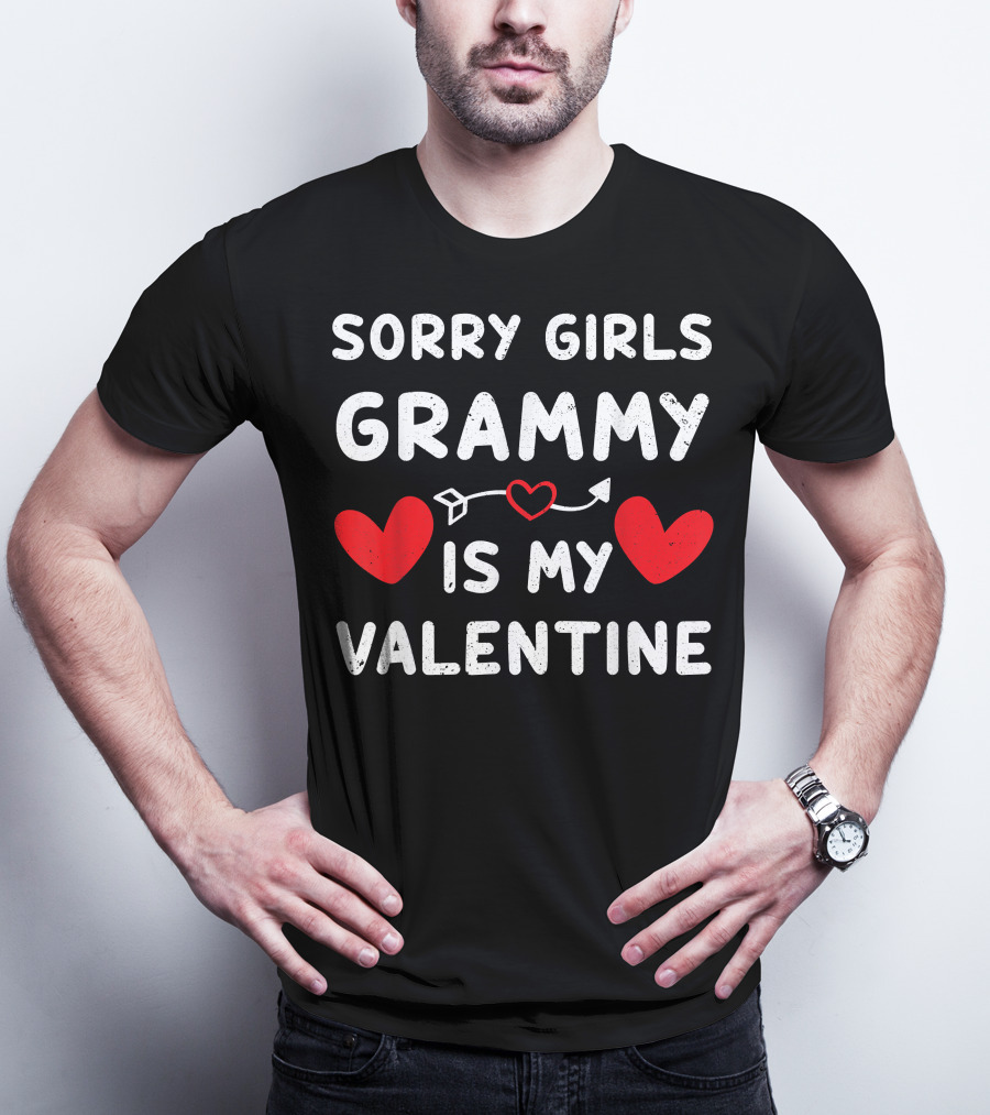 Sorry Girls Grammy Is My Valentine With Red Hearts T-Shirt
