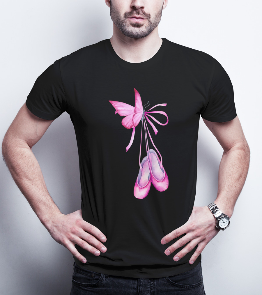 Ballet Shoes Pink Butterfly Ballet T-Shirt