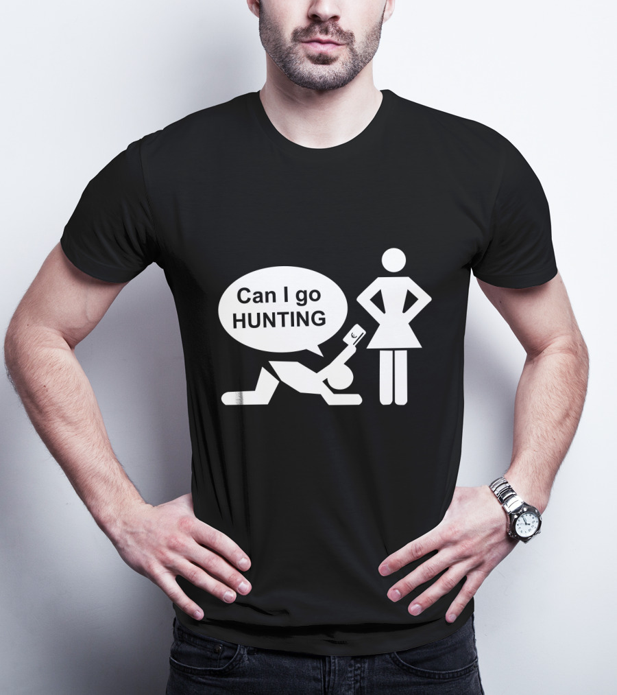 Can I Go Hunting Permission Request Iconic T-Shirt