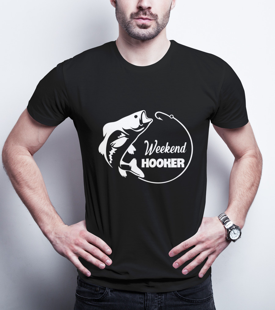 Weekend Hooker Fishing Adventure With Fish Hook And Fish T-Shirt