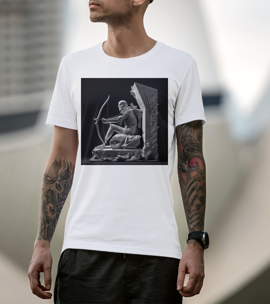 Ong Gia 3 Copy Old Man Archer Statue T-Shirt