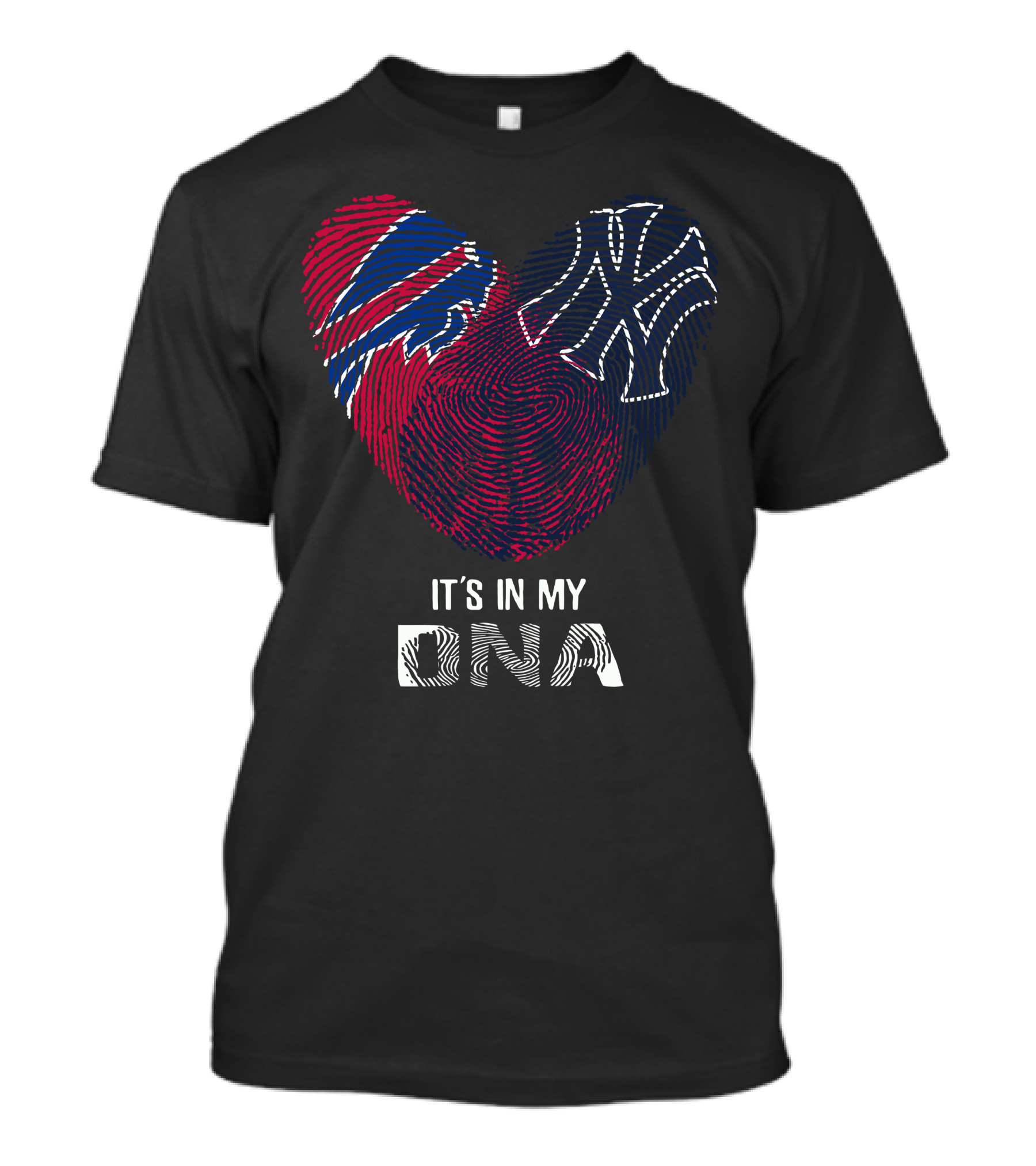 Bills Yankees It's In My DNA Fingerprint Heart T-Shirt