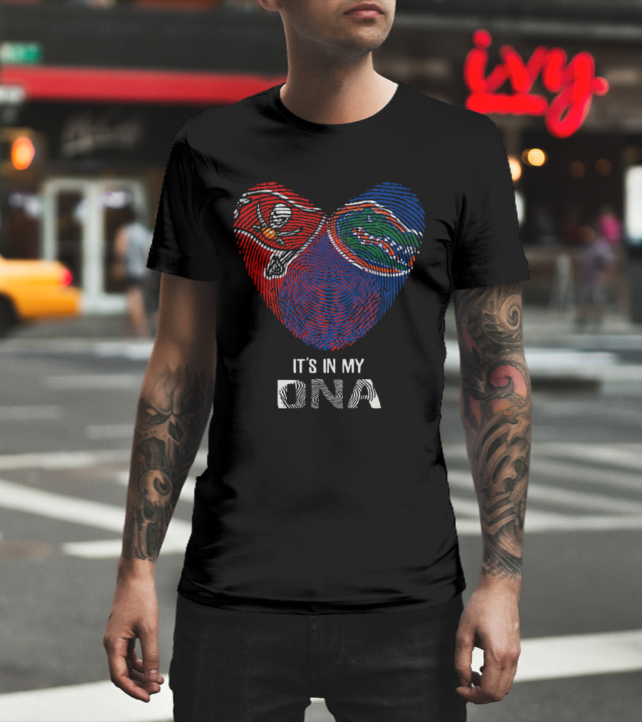Buccaneers Gators Heart It's In My DNA T-Shirt