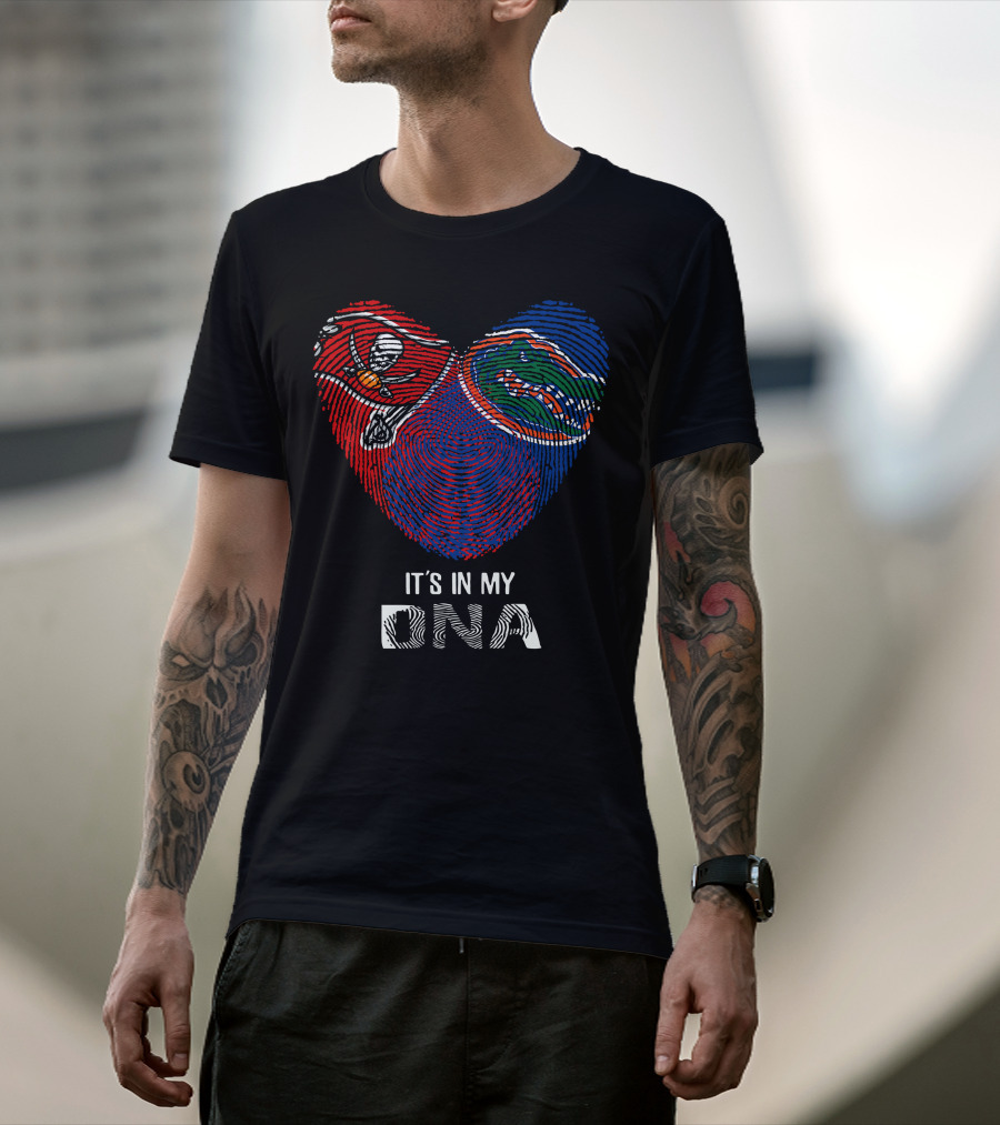 Buccaneers Gators Heart It's In My DNA T-Shirt
