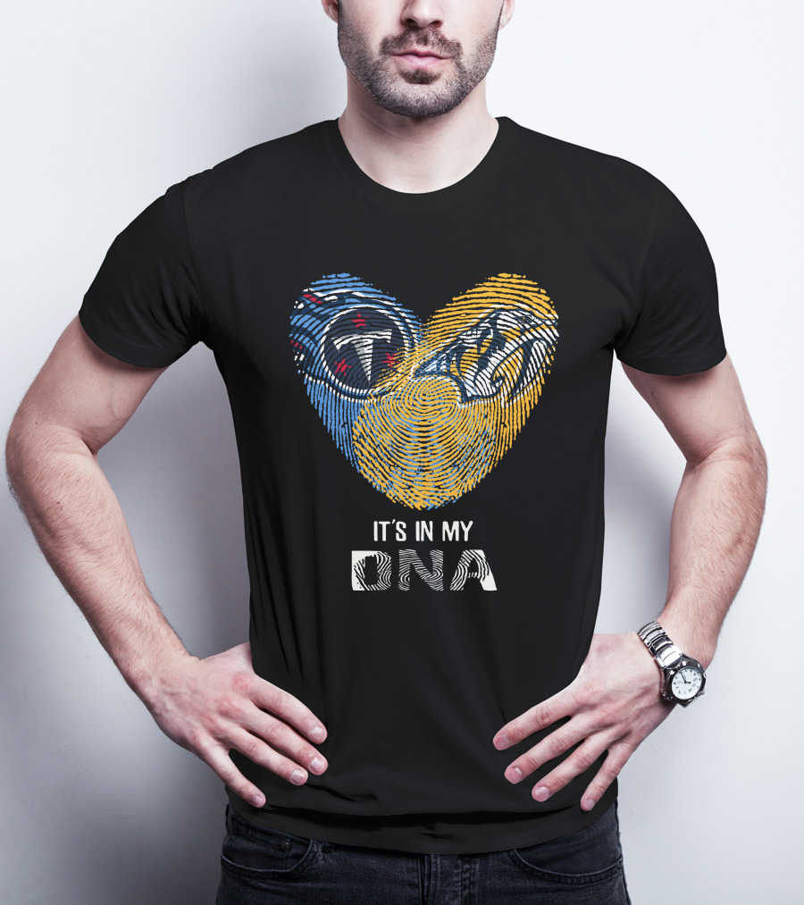 Tennessee Titans And Nashville Predators It's In My DNA T-Shirt
