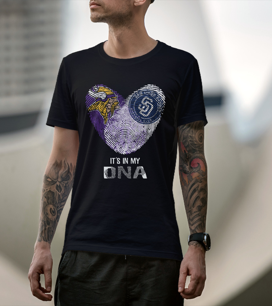 It's In My DNA Vikings San Diego Padres T-Shirt